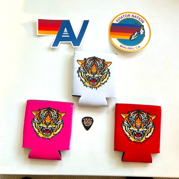 Aviator Nation | Accessories | New Aviator Nation Tiger Koozies Guitar ...